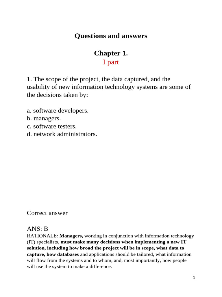 Chapter 1 Questions and Answers 1 | PDF | Web Conferencing | Enterprise ...