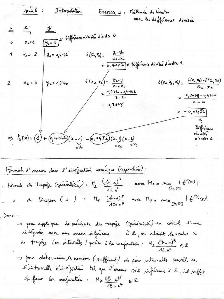 MN - Series 4 Et 5 - Interpolation Integration - Complements | PDF