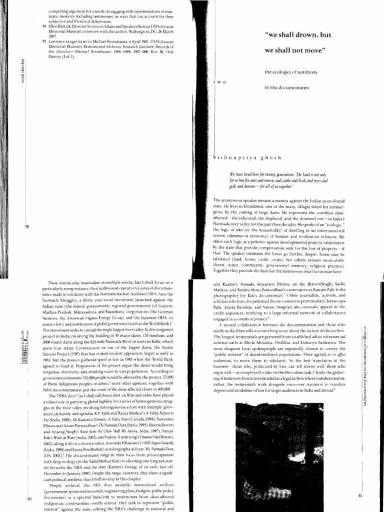 We Shall Drown But We Shall Not Move TH | PDF