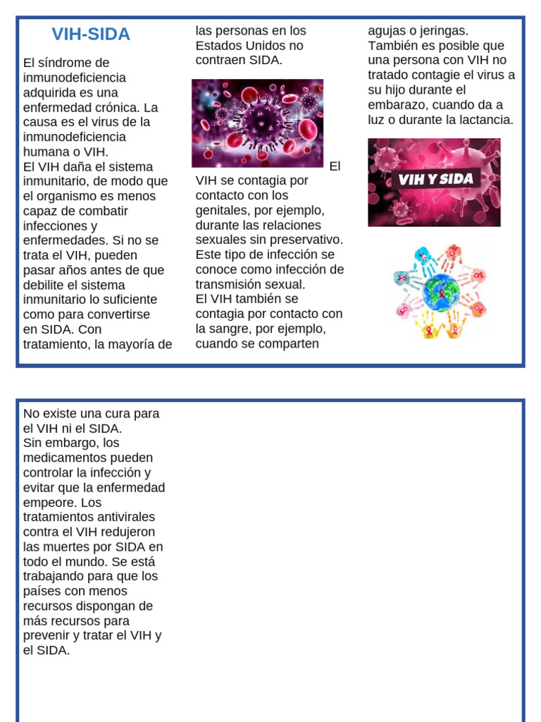 VIH-SIDA: Causas, Contagio y Tratamiento | PDF
