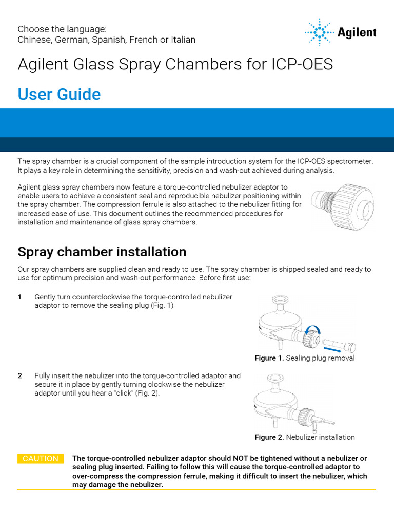 Agilent ICP-OES Spray Chamber Guide | PDF
