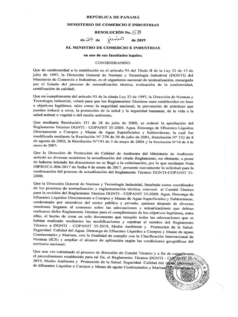 Dgnti-Copanit 35-2019 | PDF | Negocios