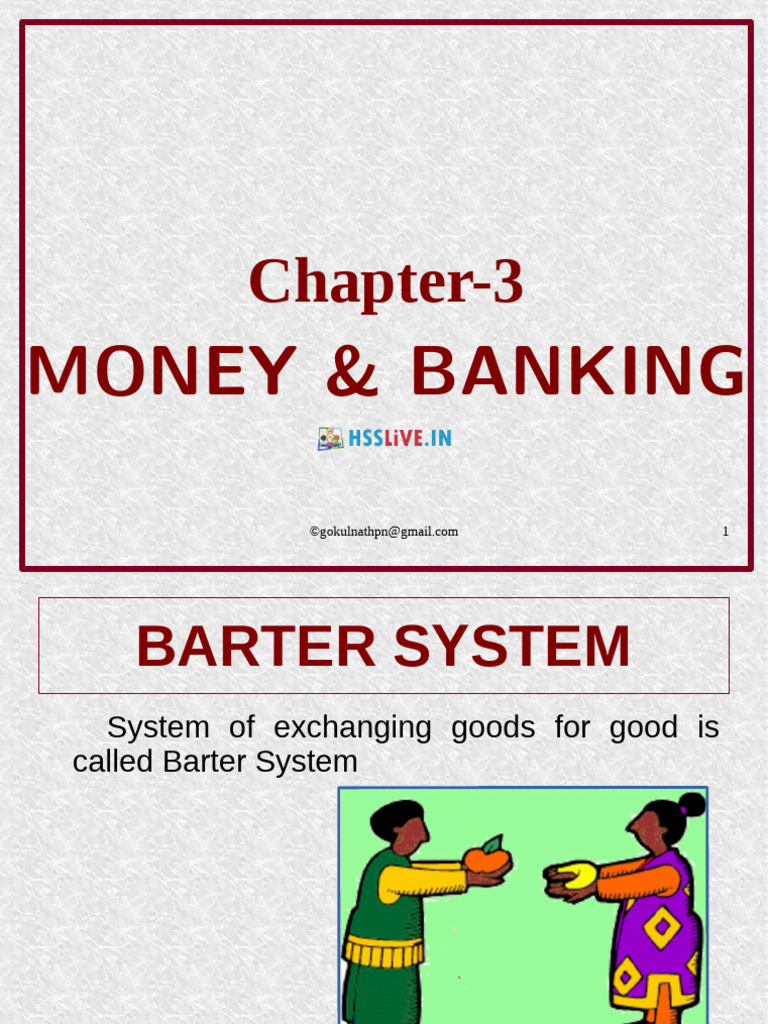 Hsslive-3.Money and Banking-Signed | PDF | Money | Reserve Bank Of India