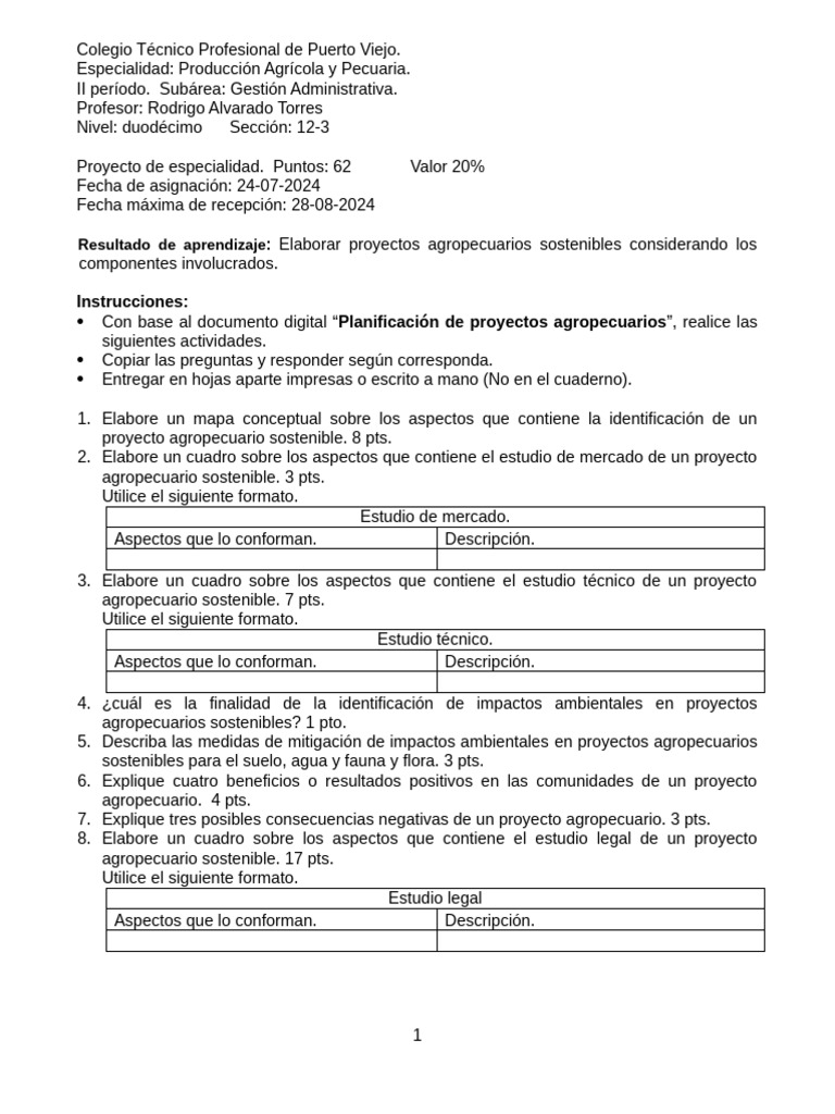 Proyecto 12° Gestión Administrativa | PDF