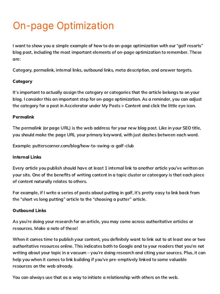 Module - 7-2 On-Page Optimization | PDF | Search Engine Optimization | Computing