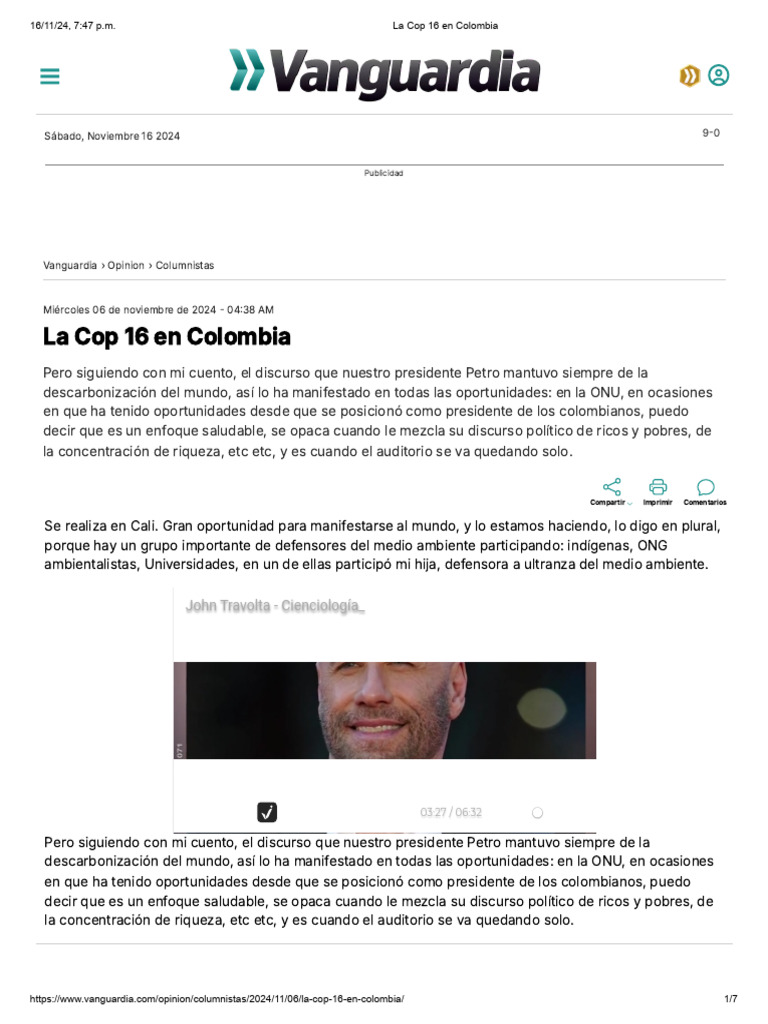 La Cop 16 en Colombia | PDF