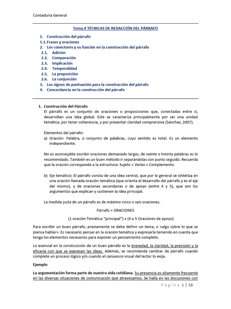 Tema 4 - T-Cnicas de Redacci-N Del P-Rrafo | PDF | Comillas | Puntuación
