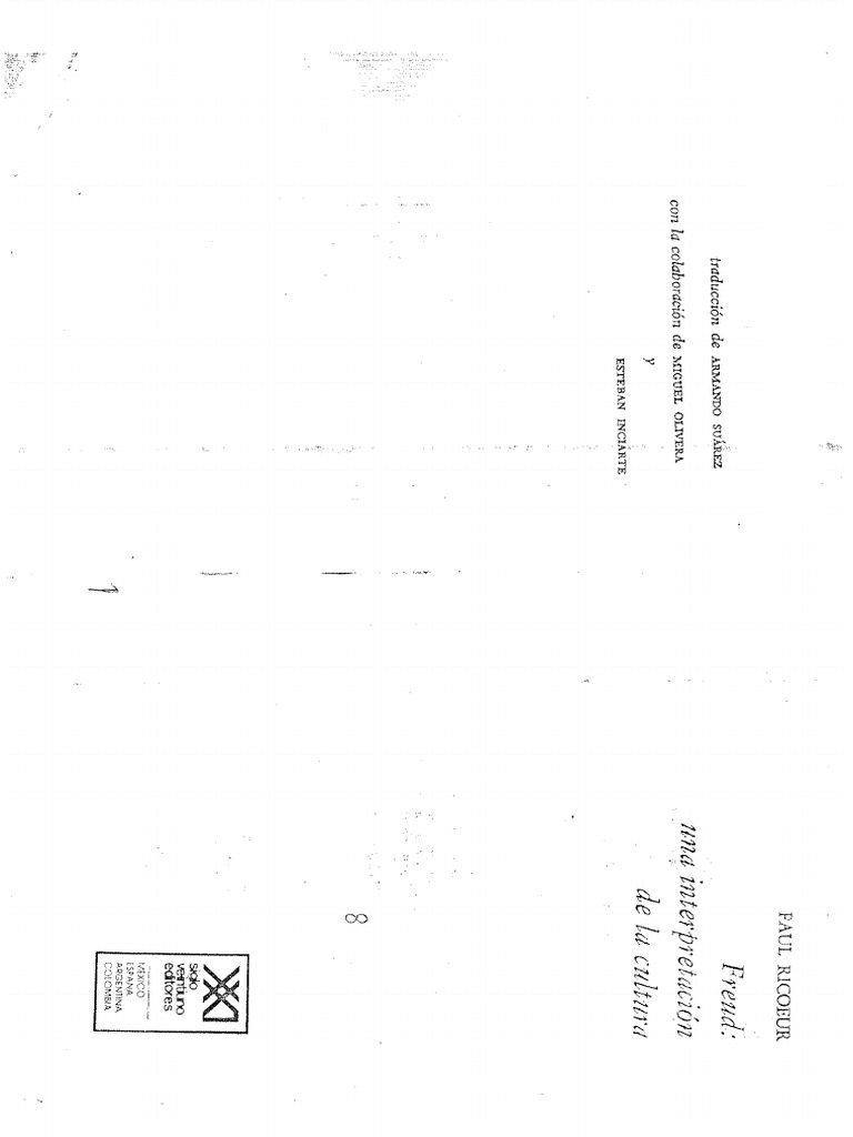 Ricoeur - Freud Una Interpretación de La Cultura Cap 1 y 2 (Teo y Pract) - Repaired | PDF