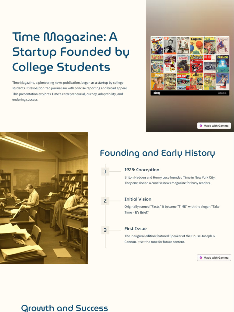Time Magazine A Startup Founded by College Students | PDF | Magazines ...