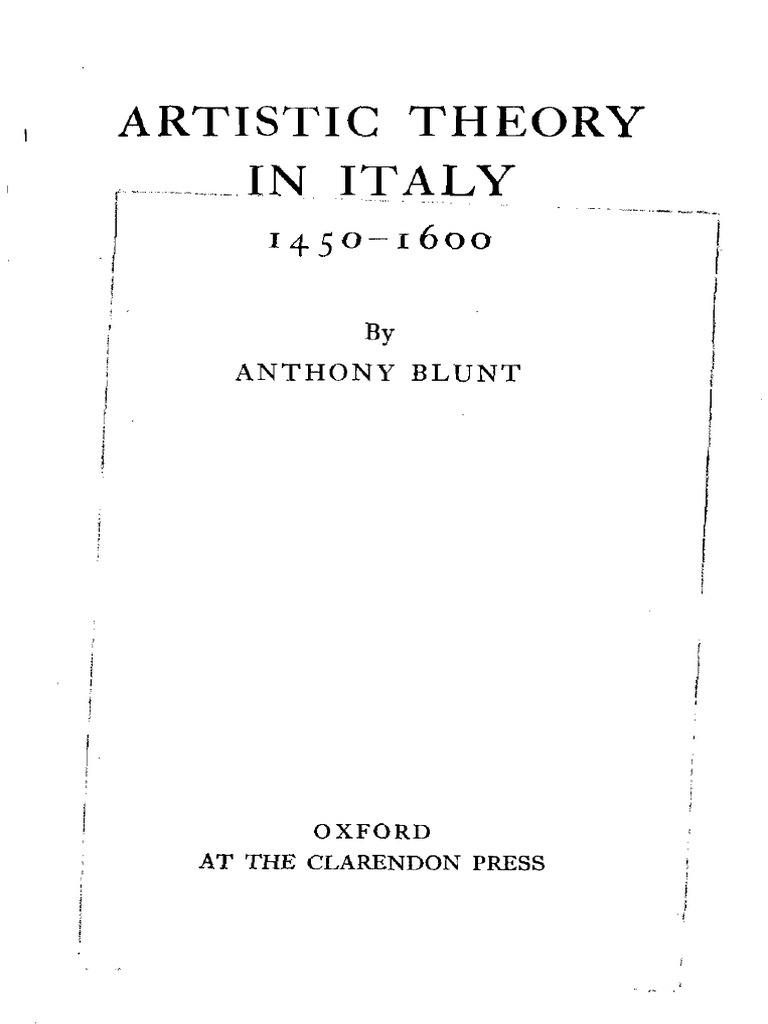 Blunt Art Theory | PDF | Rome | Florence
