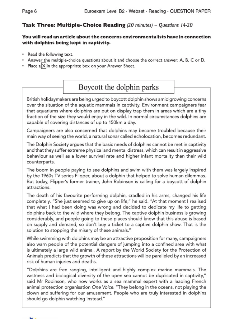 Multiple Choice Reading | PDF