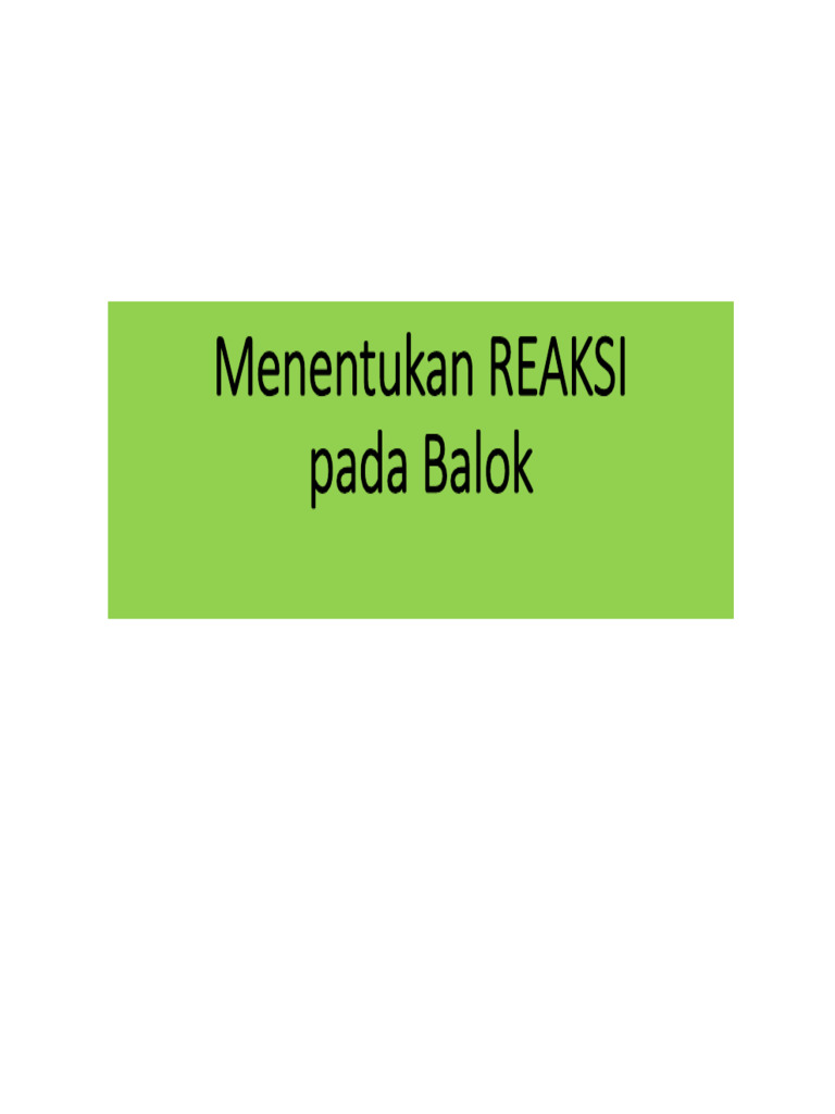Kuliah Tatap Muka 6b - Menentukan Reaksi Grafis | PDF