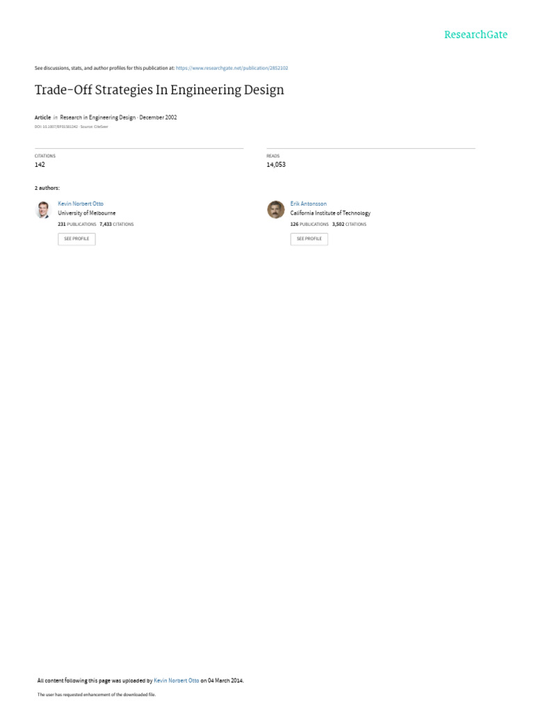 DEsign Trade-Off Article 1 | PDF | Mathematical Optimization | Function ...