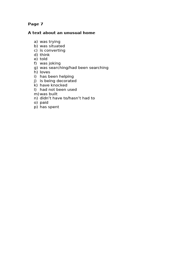 Gap-Fill Exercise Key | PDF | Language Arts & Discipline