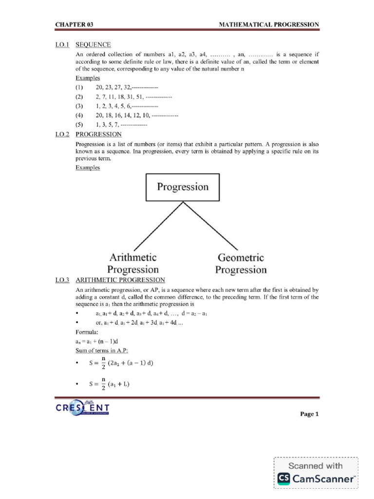 Mathematical Progression | PDF