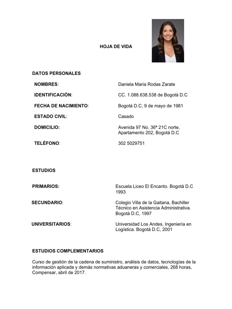 Daniela María Rodas Zarate - Logistica | PDF | Bogotá | Logística