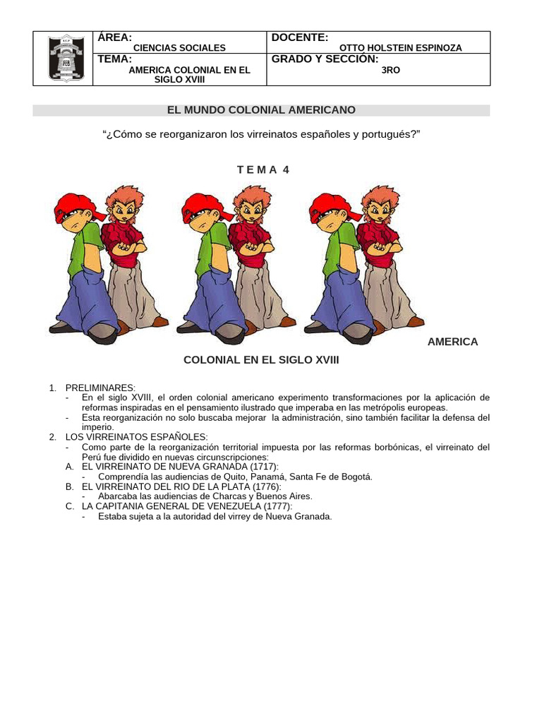 2021 Tema 4 Ii Bim. CCSS 3ro Sec. | PDF | Nueva españa | Imperio español