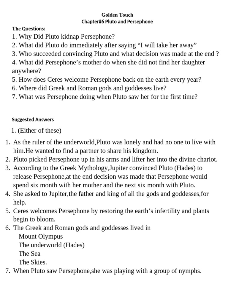 The Golden Touch Story #6 | PDF