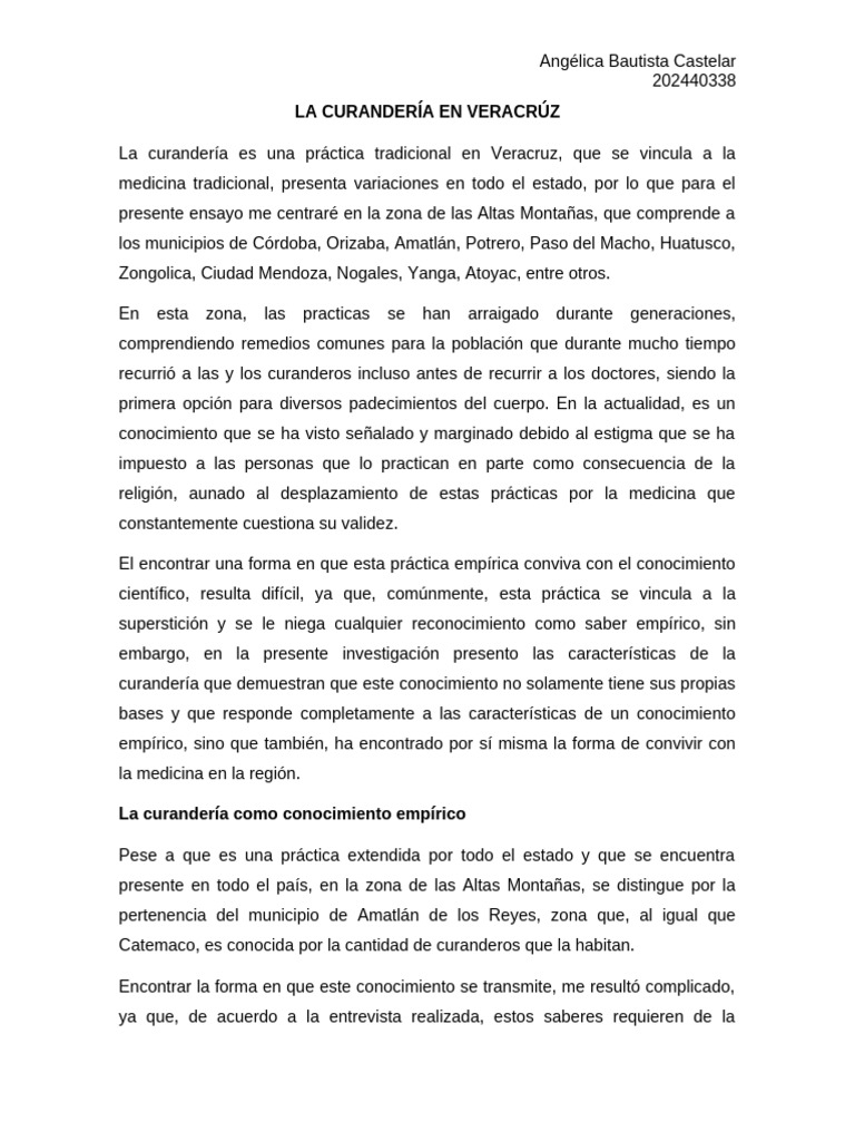 La Curandería en Veracrúz | PDF | Conocimiento