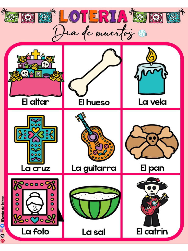 Loteria Día de Muertos Lotería Cami 2 | PDF