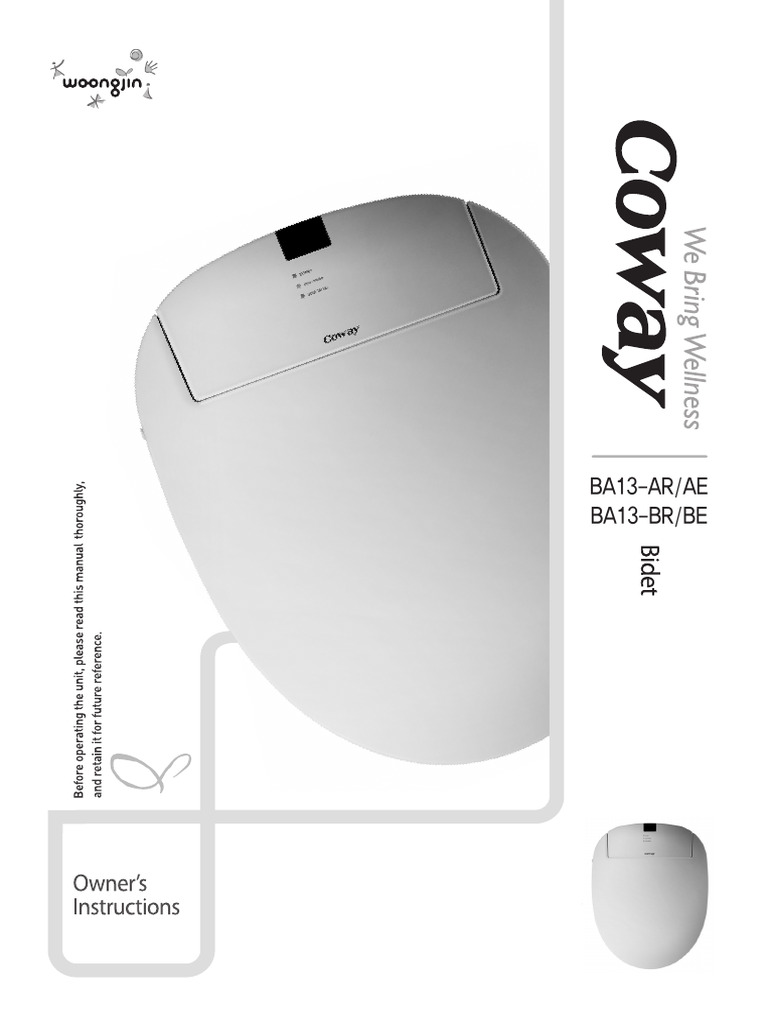 Coway Ba13 Bidet Toilette Japonais Manuel Utilisateur-1462617775 | PDF ...