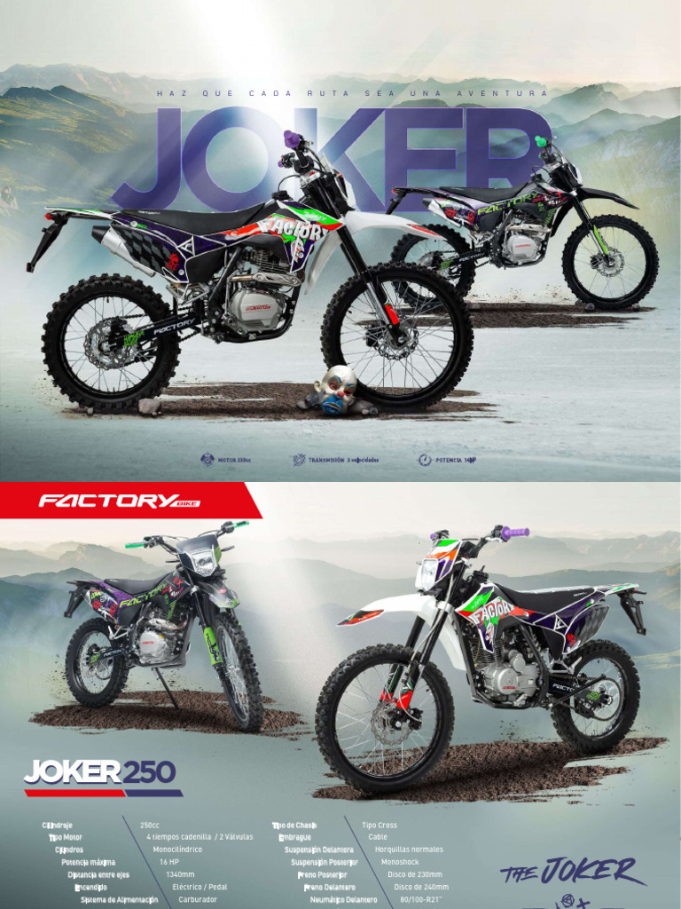 JOKER 250 Ficha Tecnica FactoryBike | PDF