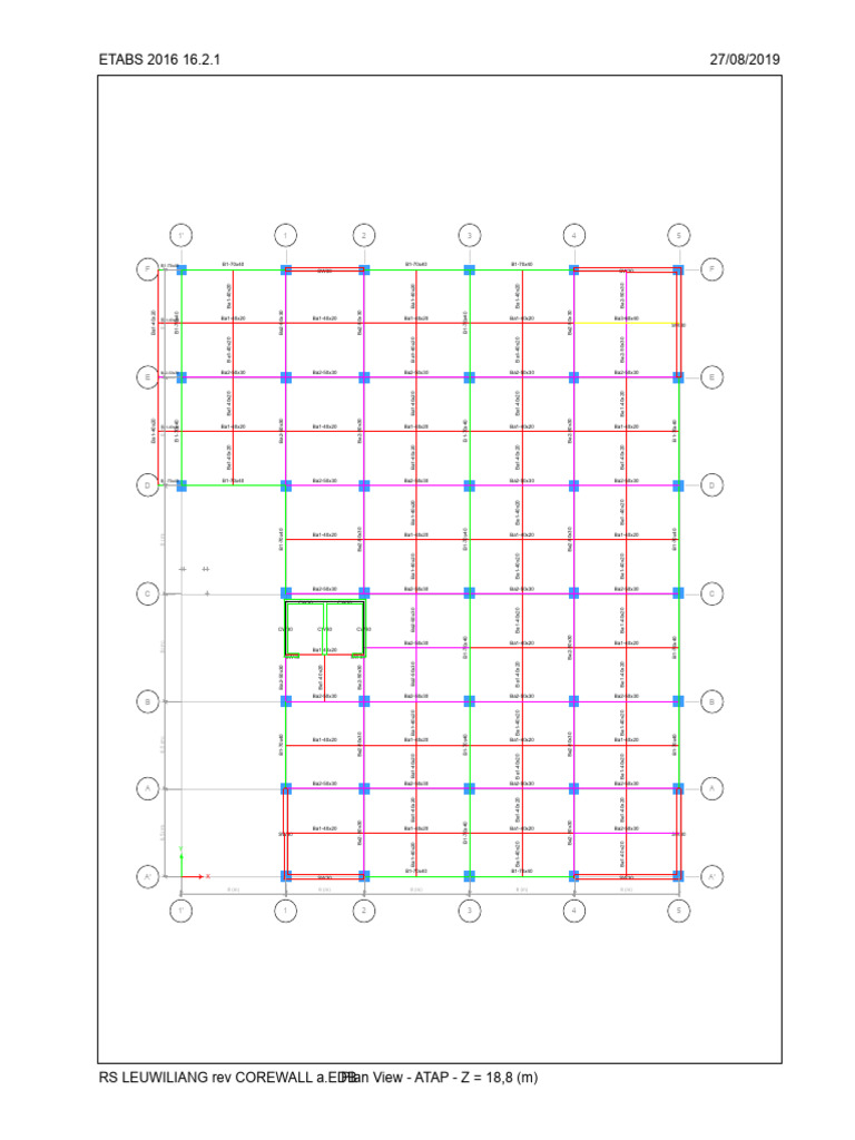 Denah Balok Lantai Atap | PDF