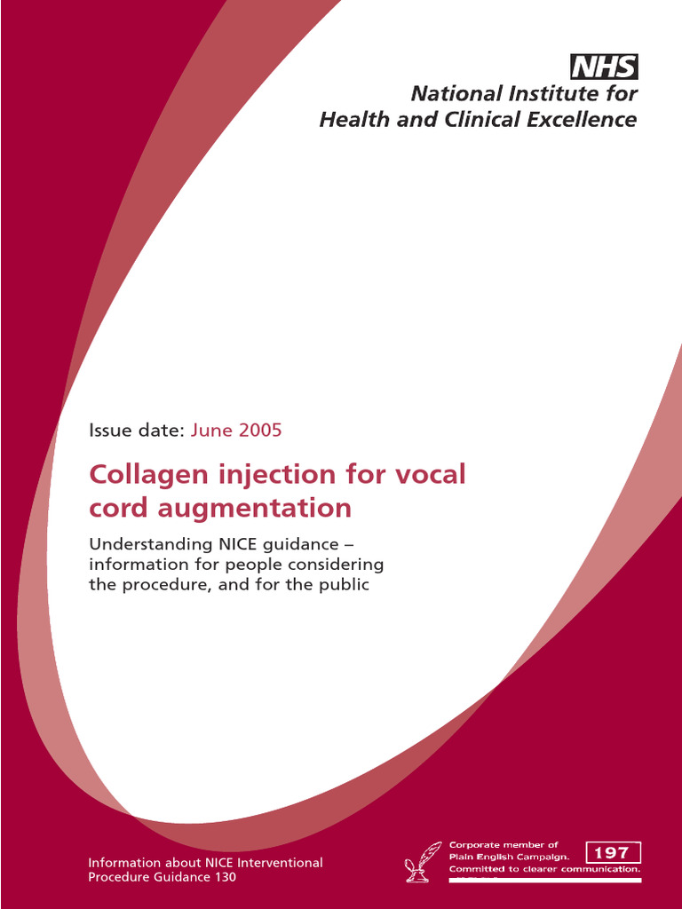 Collagen Injection For Vocal Cord Augmentation PDF 304160797 | PDF ...