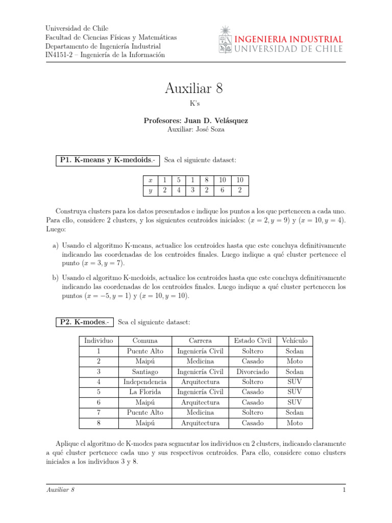 IN4151 Auxiliar 8 Enunciado | PDF | Informática | Science