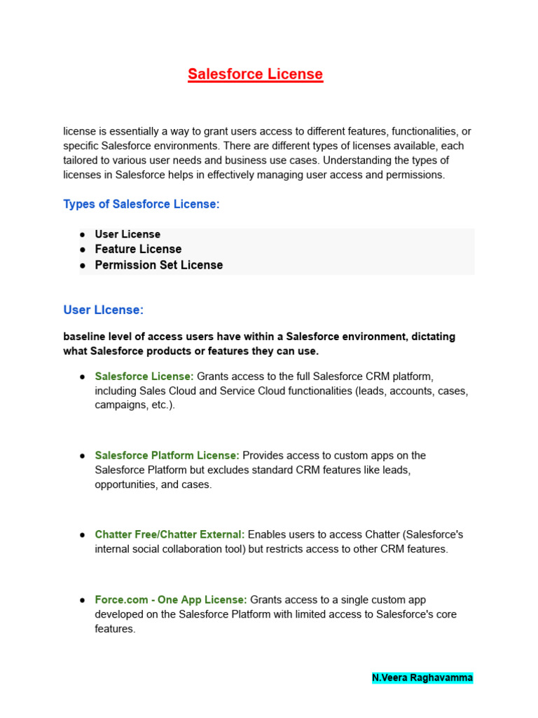 Salesforce Licenses | PDF | Customer Relationship Management | Cloud ...