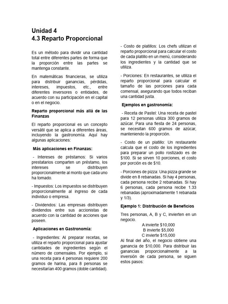 Unidad 4 - Tema 3-4 | PDF | Interés