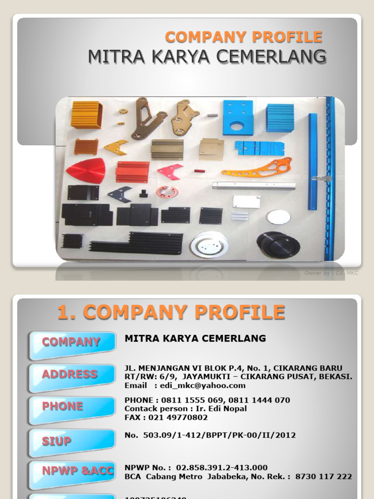 COMPANY PROFILE PT - MKC | PDF | Industrial Processes | Metalworking