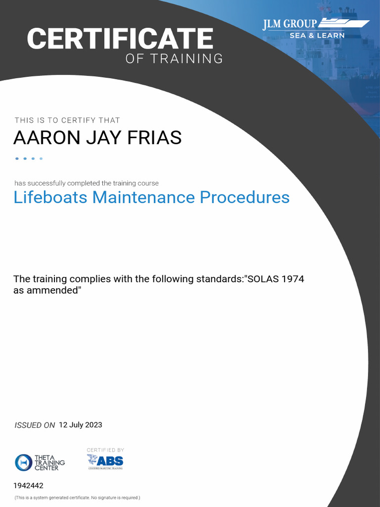 Lifeboats Maintenance Procedures | PDF
