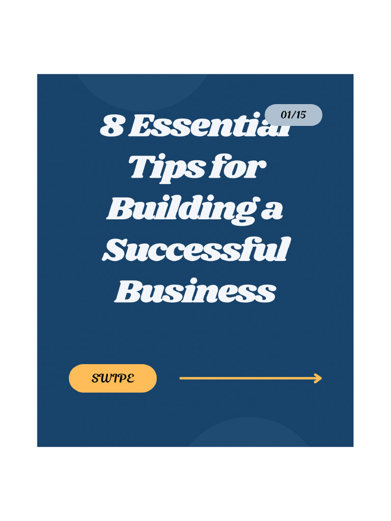 8 Tips For Building A Successful Business | PDF