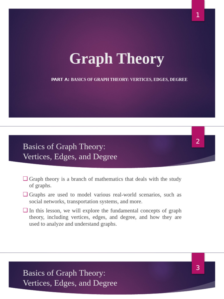 Week 10-11 Graph Theory Part 1 | PDF | Vertex (Graph Theory) | Graph Theory
