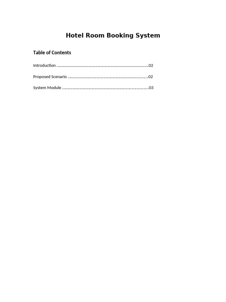 Hotel Room Booking System | PDF Hotel Room Booking System | PDF