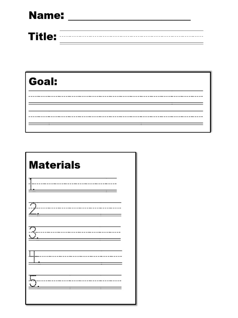 Procedural Writing Graphic Organizer 5 | PDF