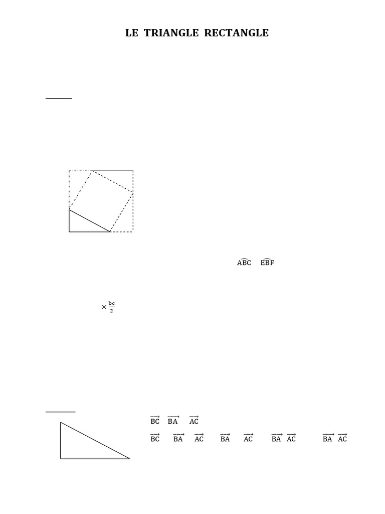 Démonstration du théorème de Pythagore | PDF | Zone | Triangle