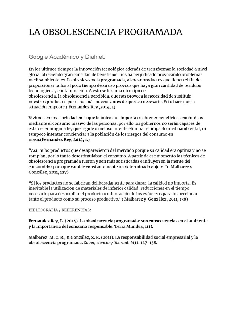 Obsolescencia Programada | PDF