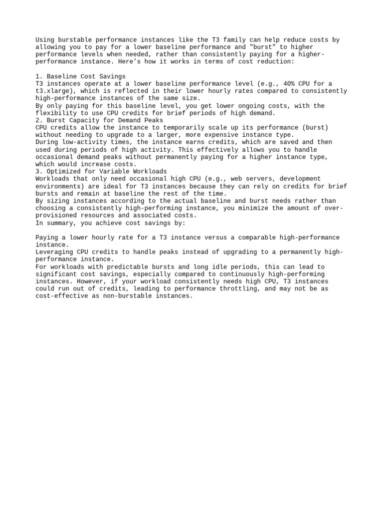 7 Using Burstable Performance Instanc | PDF