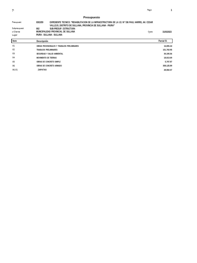 Presupuesto Estr Ok | PDF