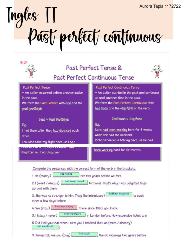 Pasado continuo | PDF