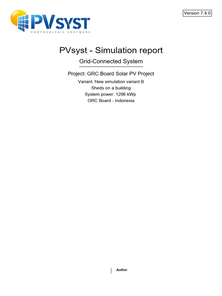 GRC Board Solar PV Project - Project - VC1-Report - 1296 KWP 1000 KWP | PDF | Solar Panel ...