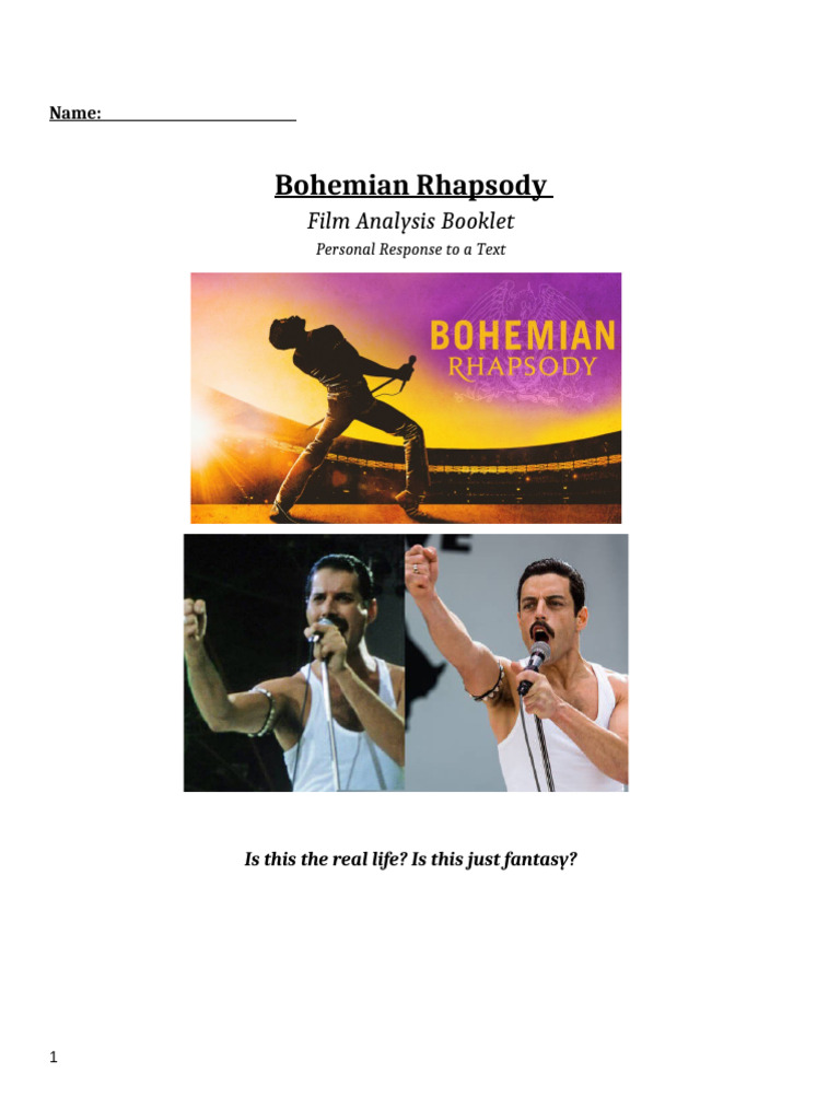 Bohemian Rhapsody - Film Analysis Booklet | PDF