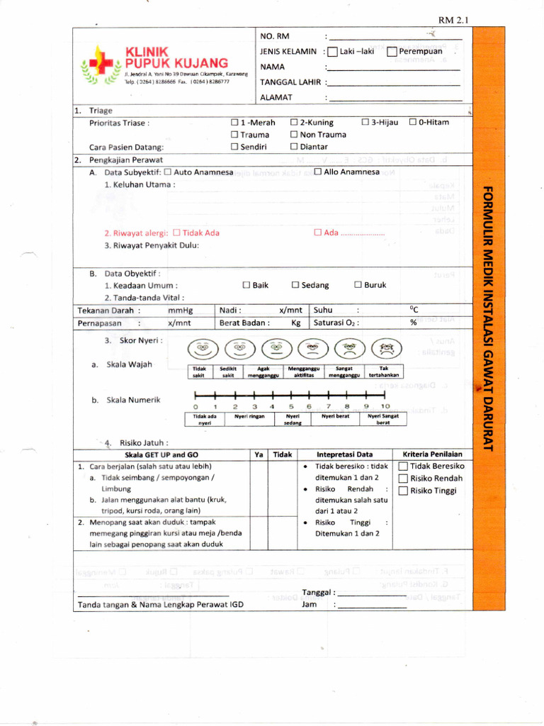 Formulir Medik Igd | PDF