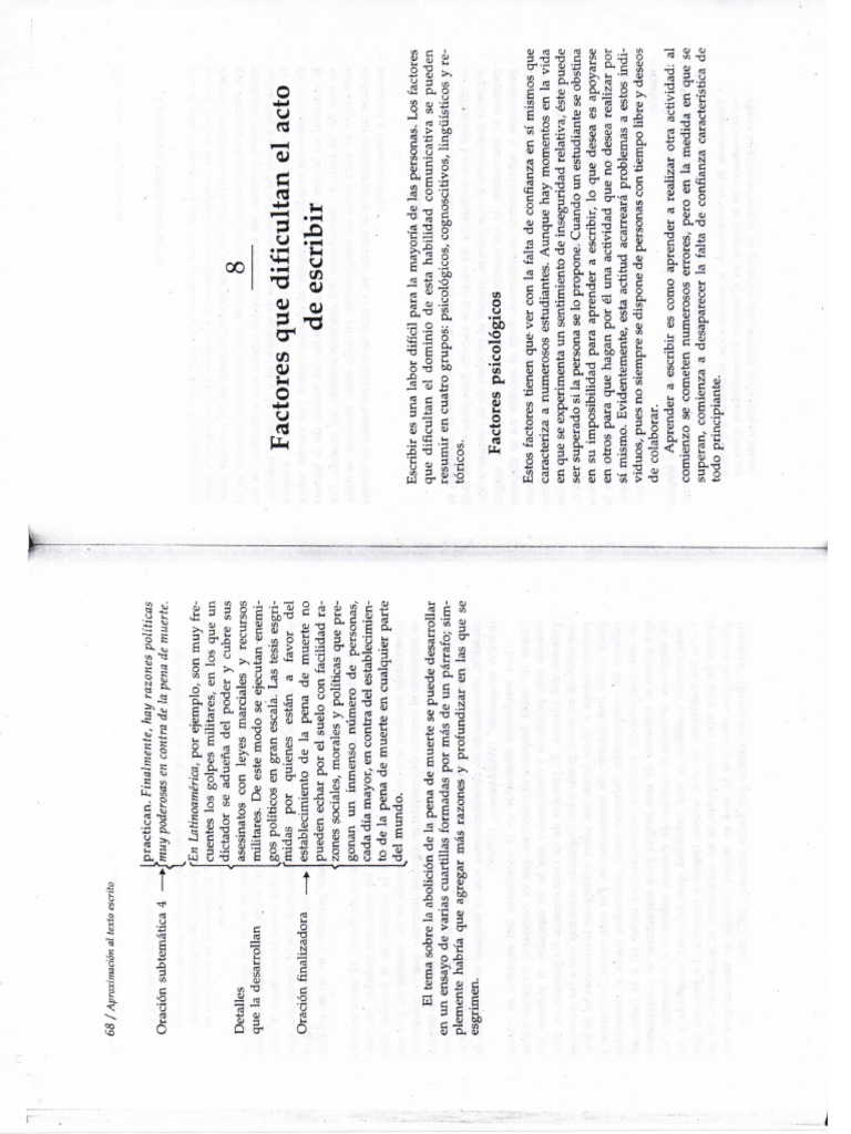 Factores Que Dificultan El Acto de Escribir | PDF