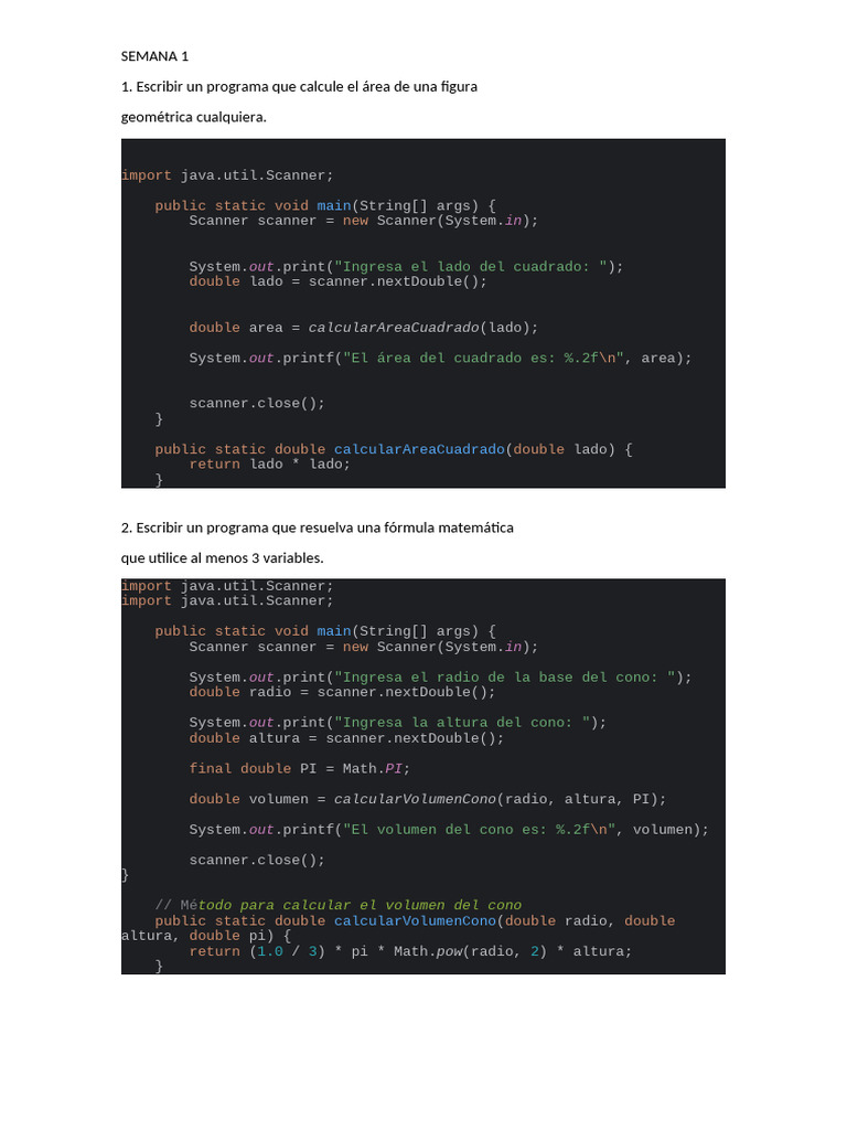 Taller de Programacion | PDF | Java (lenguaje de programación ...