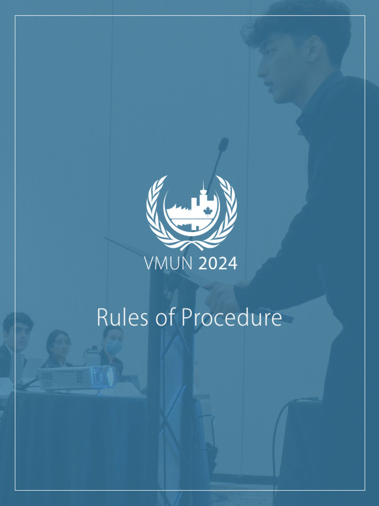 VMUN 2024 Rules of Procedure | PDF | Committee | Parliamentary Procedure