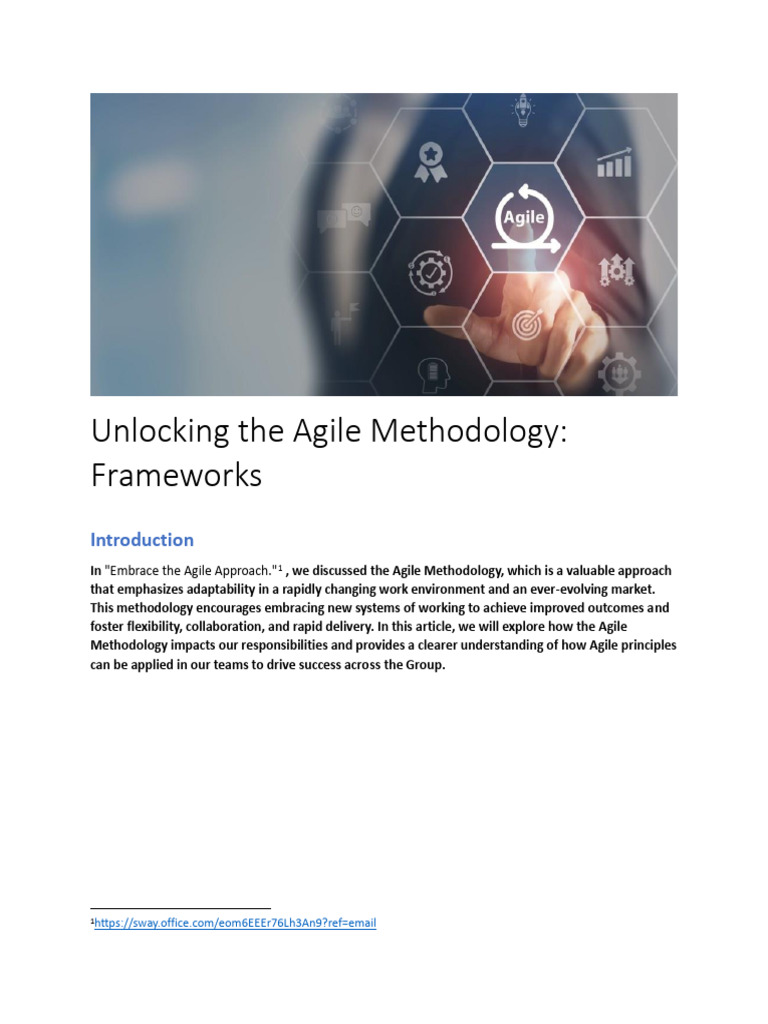 Unlocking The Agile Methodology - Frameworks | PDF | Scrum (Software ...
