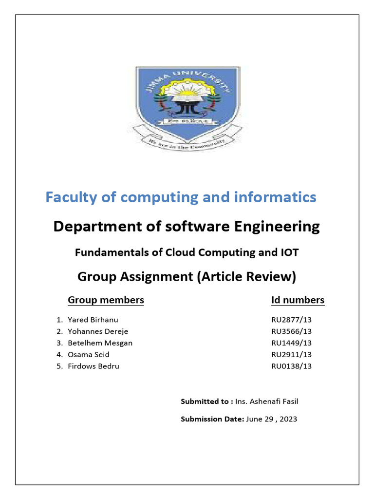 Cloud Article Review G4 Sec 1 | PDF | Cloud Computing | Software As A Service